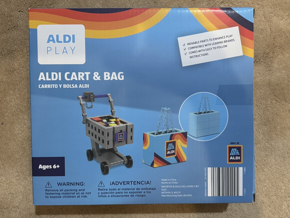 NEW, ALDI Play Cart & Bag Set 360 Pieces Toy Shopping Cart | eBay