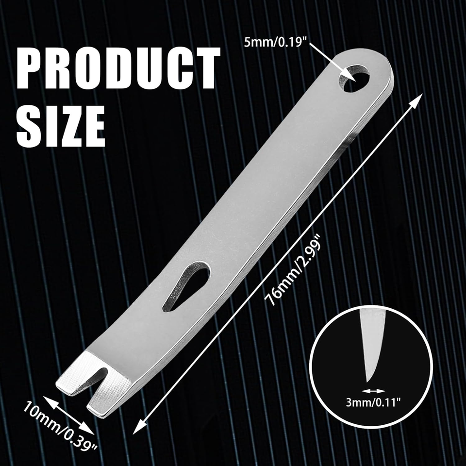 4 Pcs Mini Pry Bar, Pocket Stainless Steel Pocket Crank Crowbar Small ...