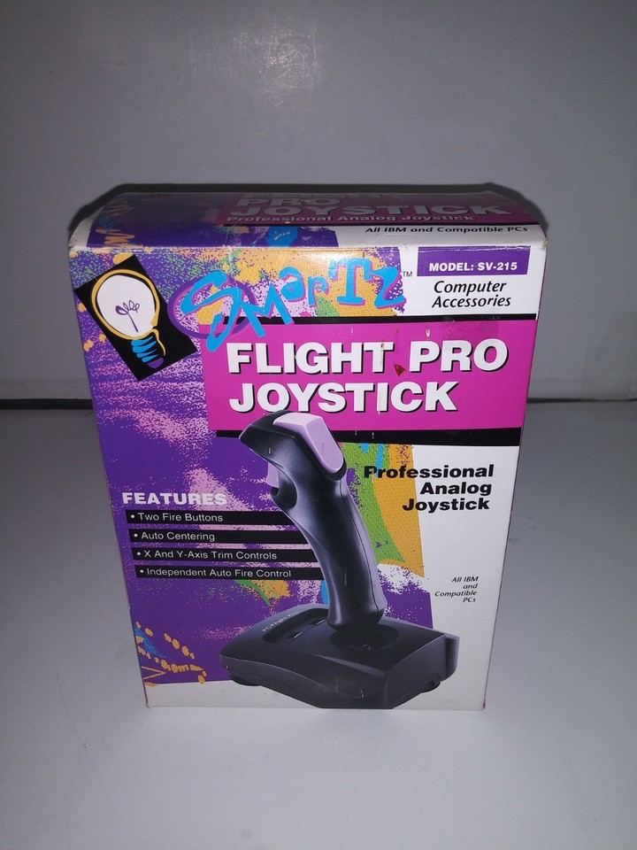 PC Flight Pro Joystick Game Controller Model SV-215 IBM, 15 Pin, VTG ...