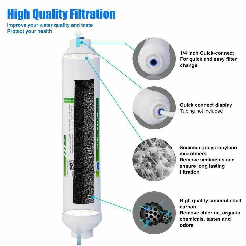 100 GPD 6 Stage Alkaline Reverse Osmosis Drinking Water Filter System ...