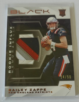 2022 Black Bailey Zappe Rookie Influx 4 Color Jersey Patch /50 | eBay