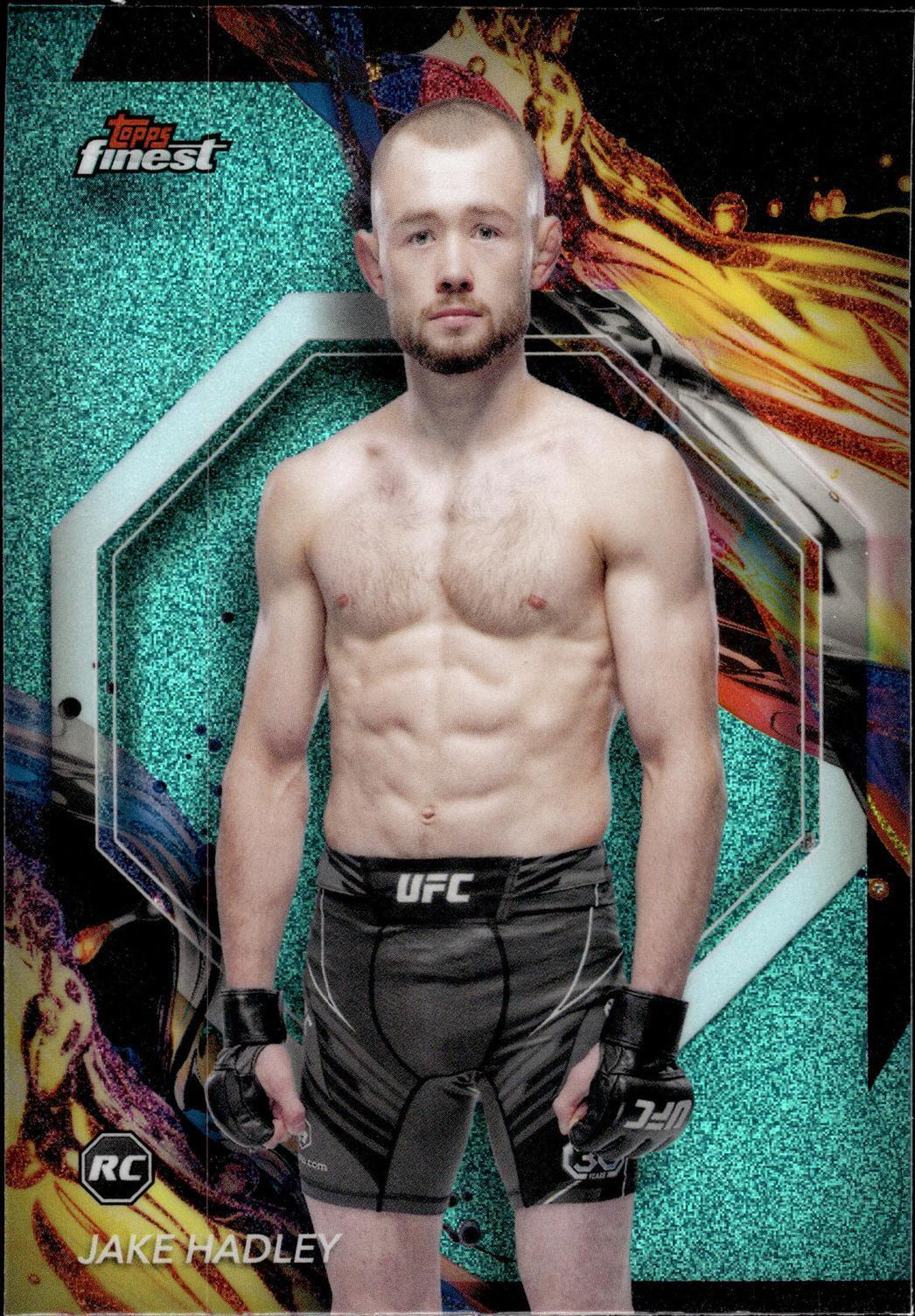 2024 Topps Finest UFC - Uncommon Jake Hadley #199 Aqua Glitter ...