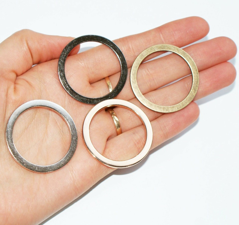 Large & Small D-Rings / O-Rings Flat Metal Welded Buckles for ...