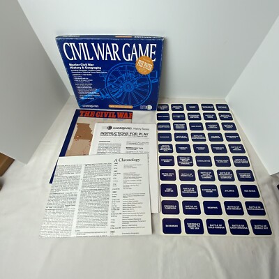VTG Civil War Game New Deluxe Edition Learning Games & Map Poster ...
