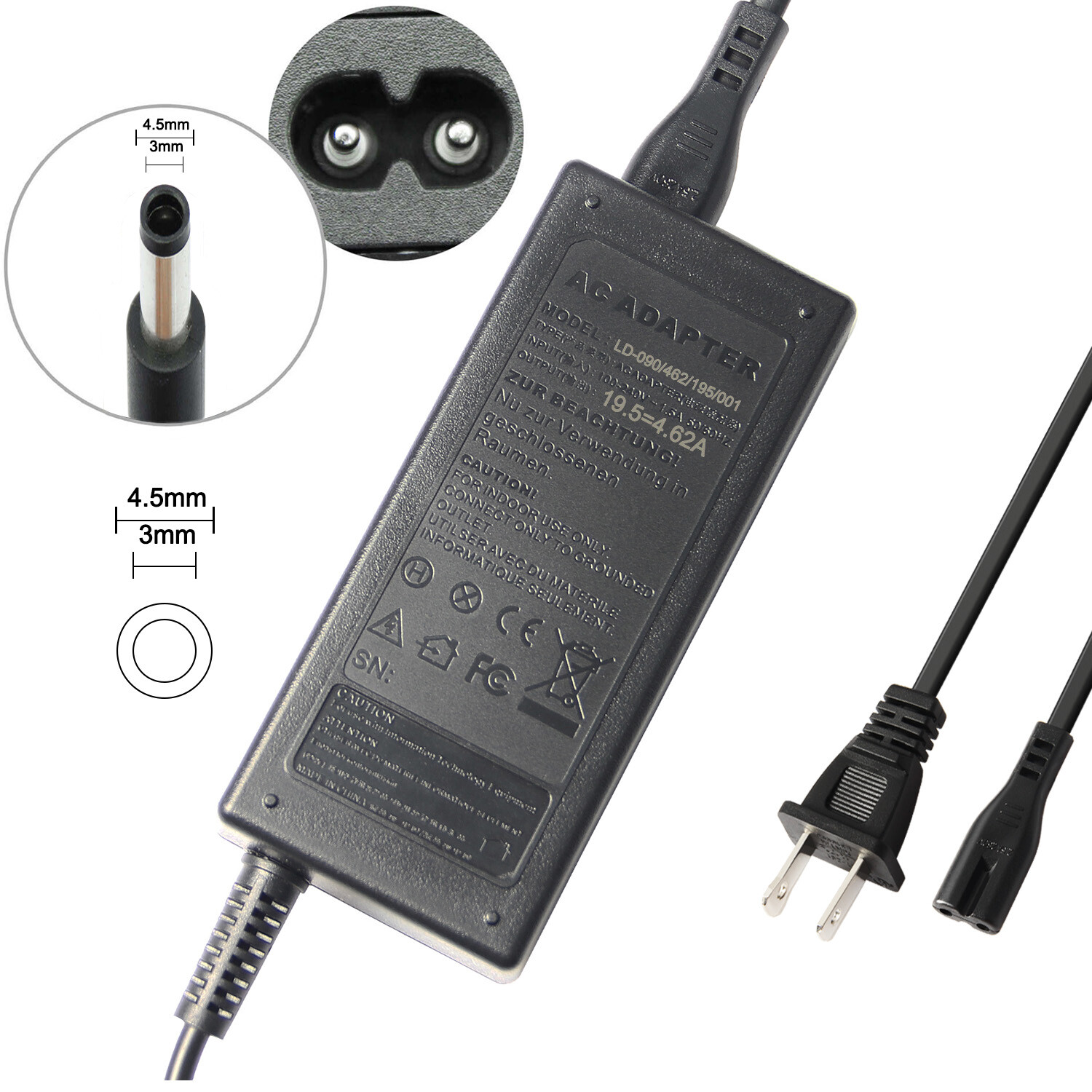 AC Adapter Charger Power For Dell Latitude 3390 P69G 3490 3590 P75F ...
