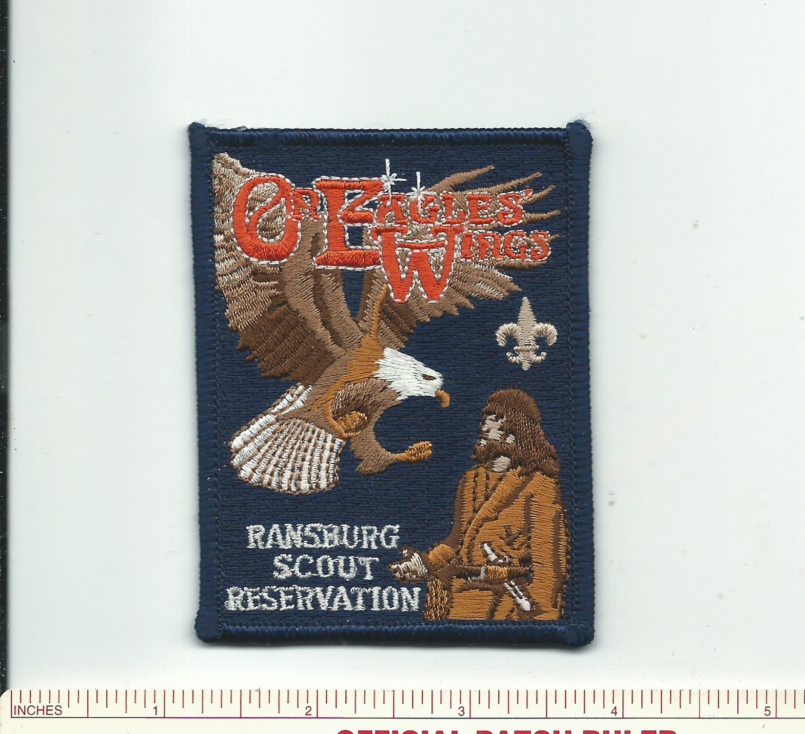 DC SCOUT BSA 1999 RANSBURG RESERVATION CAMP PATCH ON WINGS OF EAGLES ...