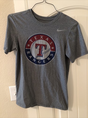 Nike Texas Rangers Men Grey Shirt Crew Neck Short Sleeve MLB Size Small ...