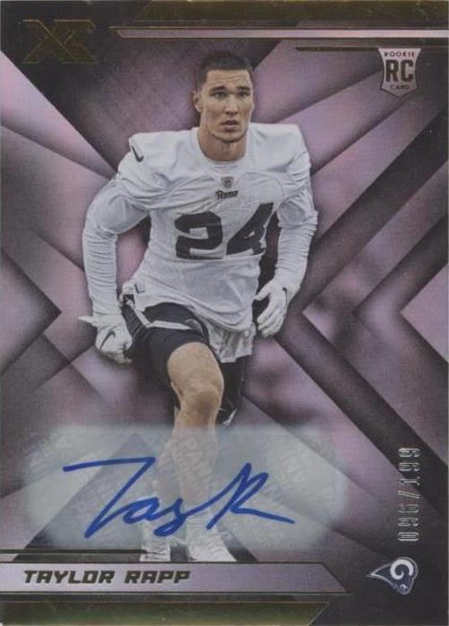 2019 Panini XR - Rookies Taylor Rapp #184 Autographs /199 (AU, RC) for ...