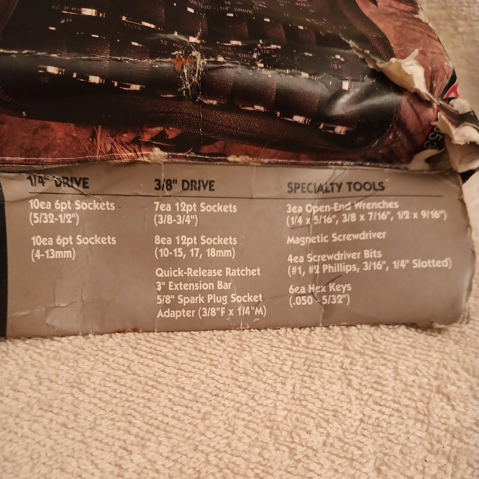 Craftsman 53 pc Tool Set NOS 33853 metric/SAE USA | eBay