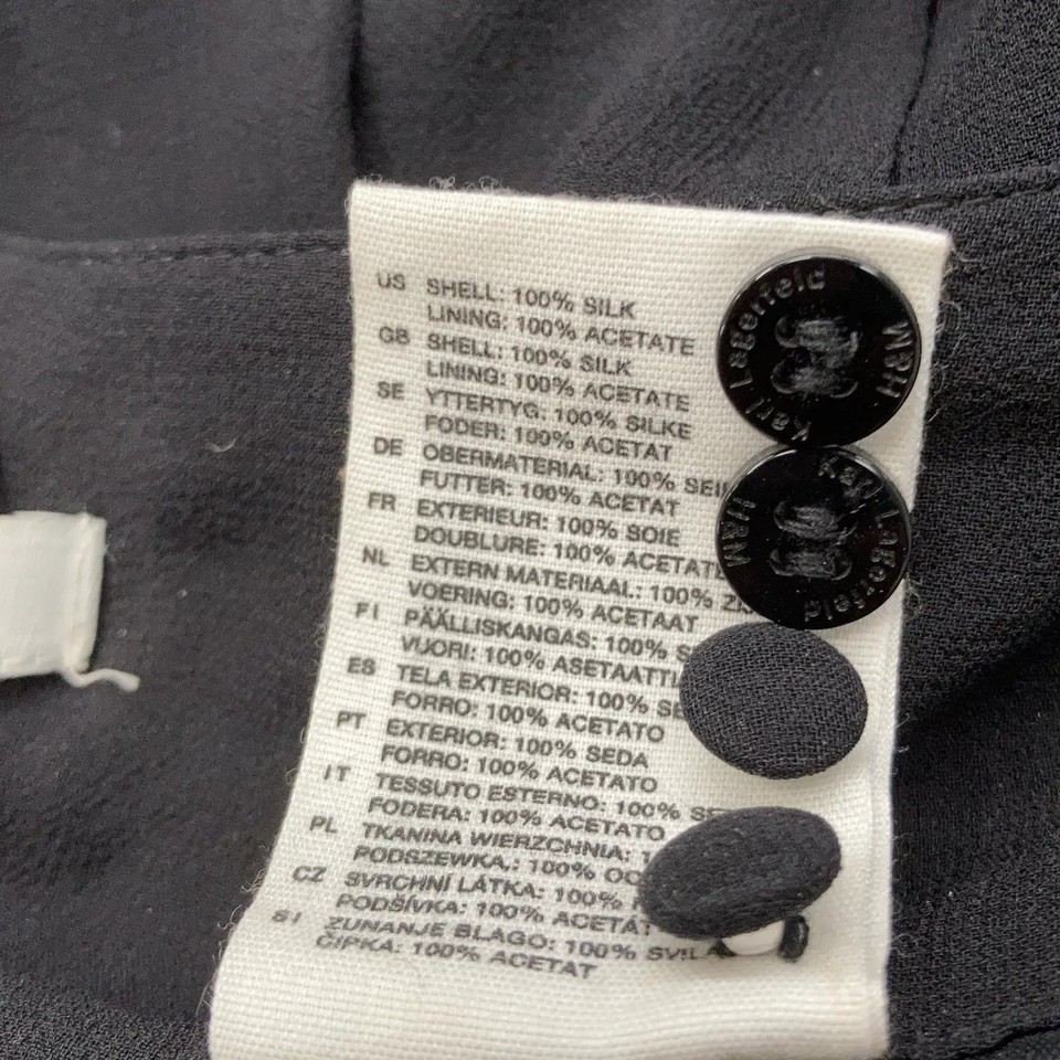 Karl Lagerfeld for H&M, Rock, Größe: 34, Schwarz, Acetat/Seide ...