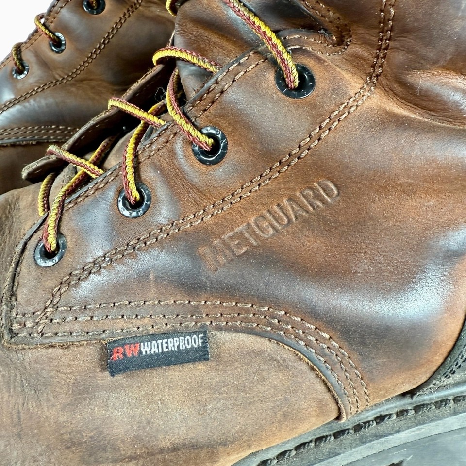 Red Wing 4499 TruWelt Mens Size 11.5 D Metguard 11" Waterproof Comp Toe ...
