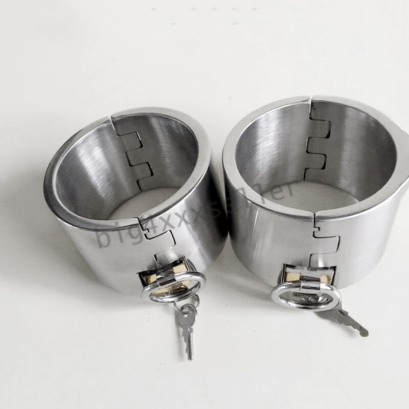 Stainless Steel Handcuffs Restraints Anklet Shackle Leg Cuffs Body ...