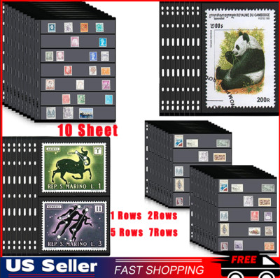 Stamp Pages for Stamp Album Binder 10 Sheet 7 Rows Pages for Collectors ...