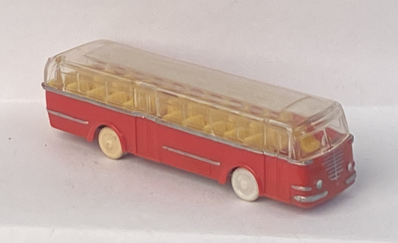 Vintage Wiking Germany HO 1:87 720 Bussing Bus Trambus White Wheels RED ...