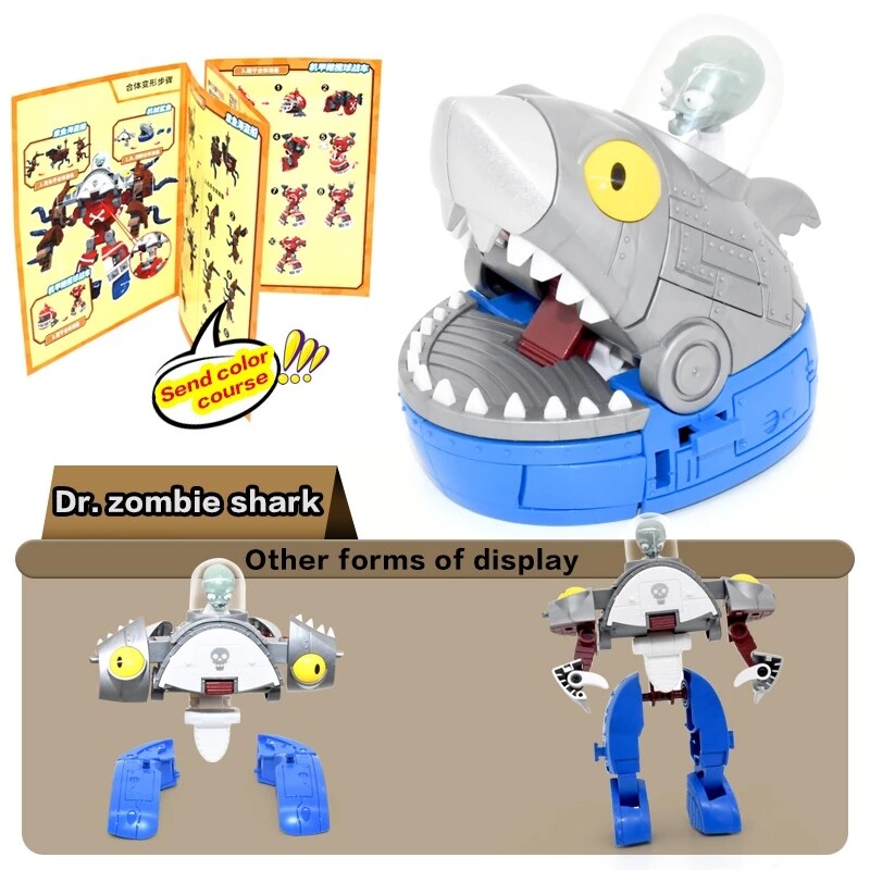 Plants Vs Zombies 3 in 1 Transformer Zombot Shark Sub Mecha-football ...