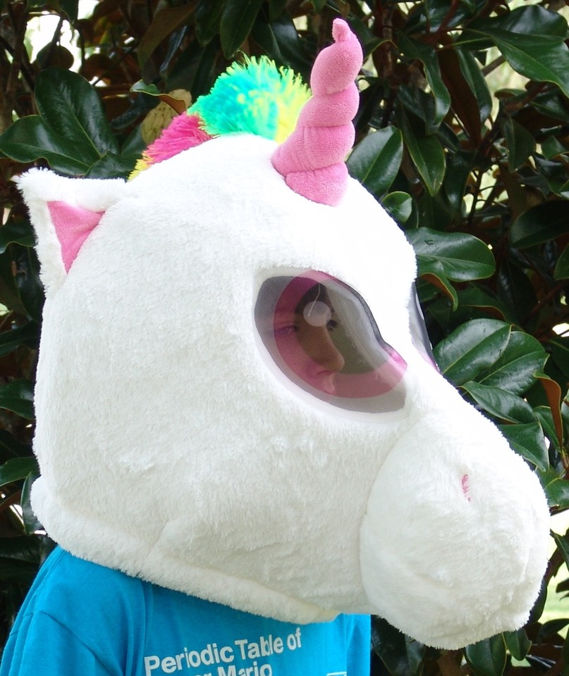 Unicorn Maskimals Costume Head Plush Rainbow Mascot Halloween New | eBay