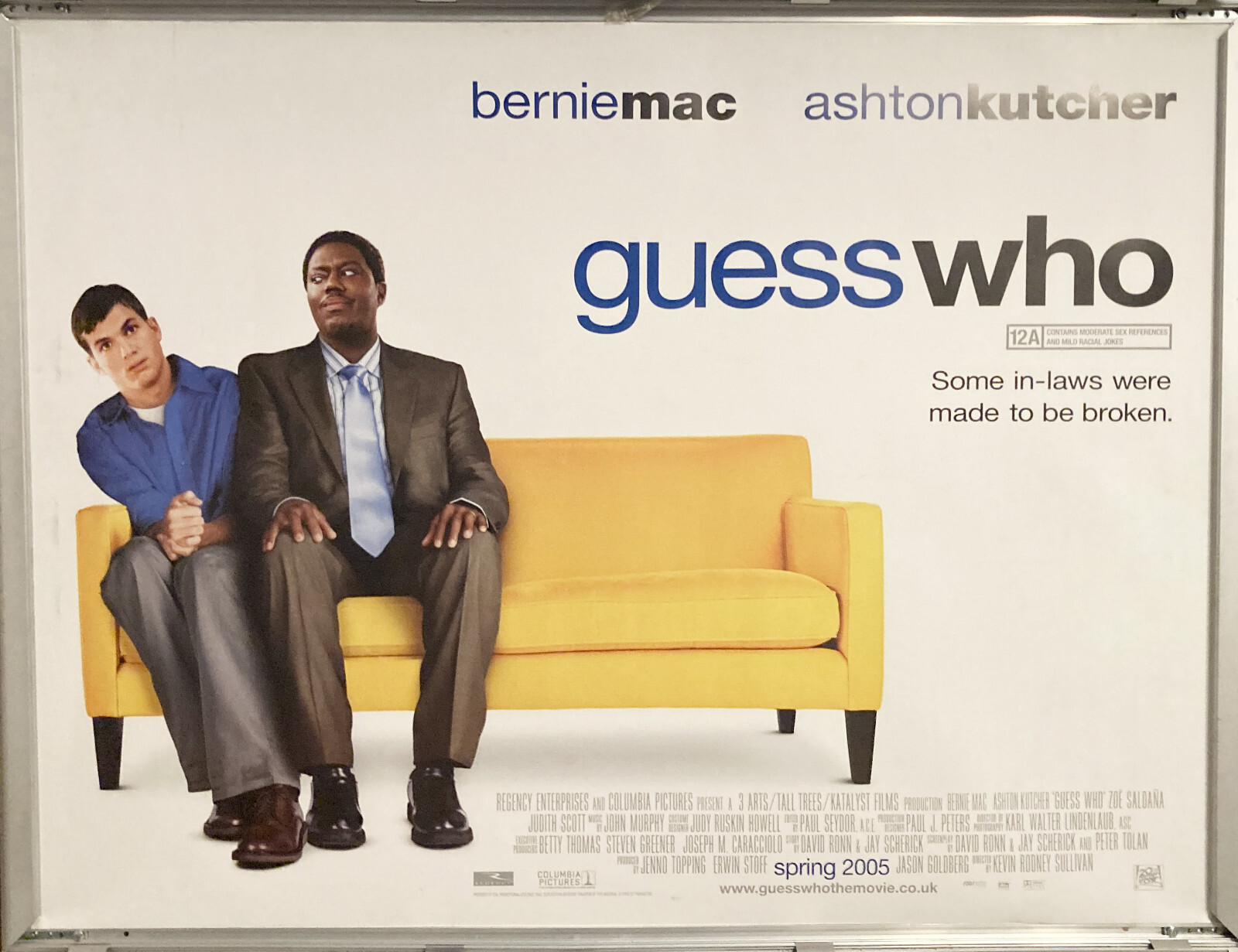 Cinema Poster: GUESS WHO 2005 (Quad) Ashton Kutcher Bernie Mac | eBay