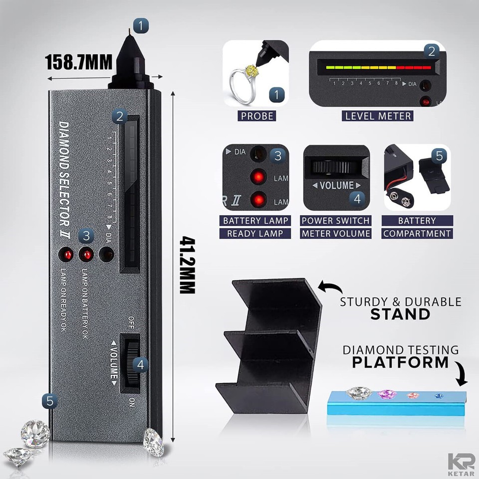 High Accuracy Professional Diamond Tester Gemstone Selector Jeweler ...