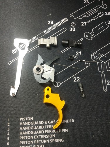Ruger 22/45 Mark 4 MK IV Gold Trigger Disconnector Hammer Catch Spring ...