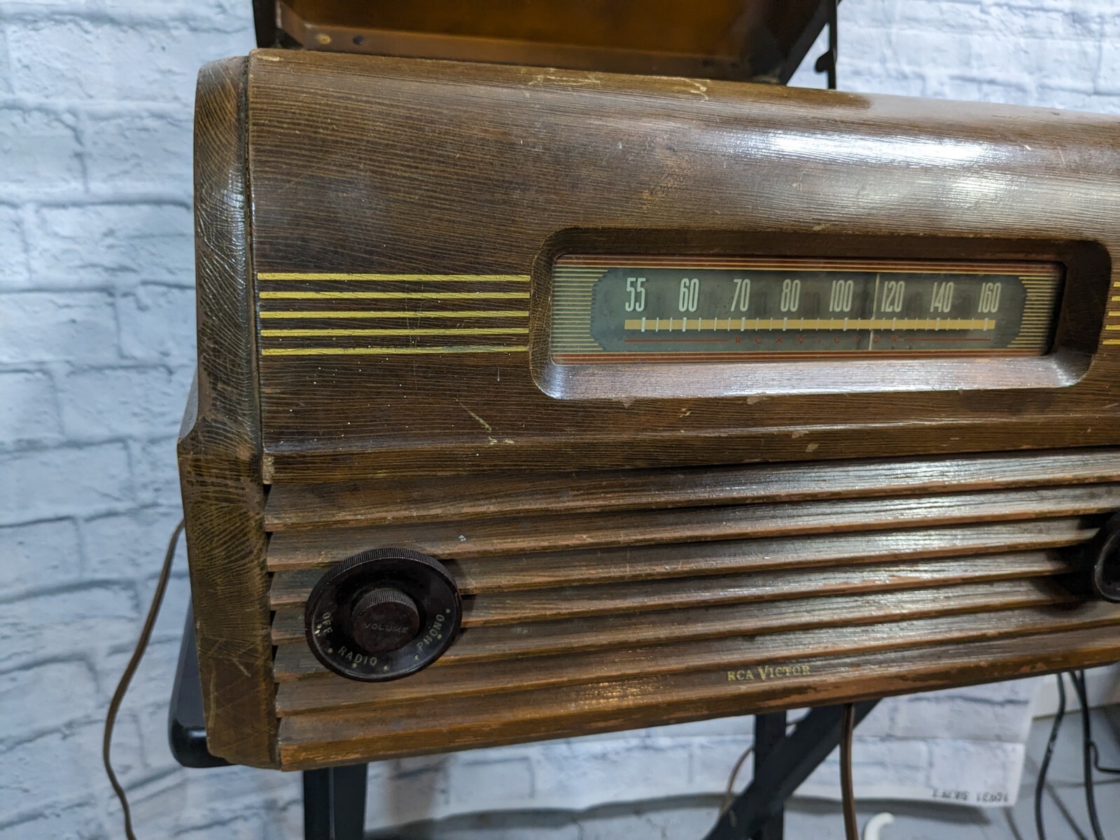 1948 RCA Victor Victrola Model 77U Tube Radio/Record Player Radio Works ...