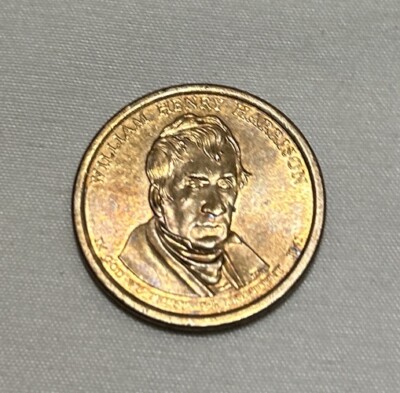 President William Henry Harrison 2009 $1 Coin - Gold in Color ...