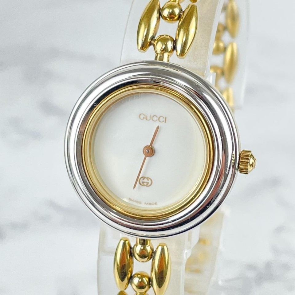 Gucci Change Bezel 6 Colors White Gold Quarz Women Watch Metal Bezel 11 ...