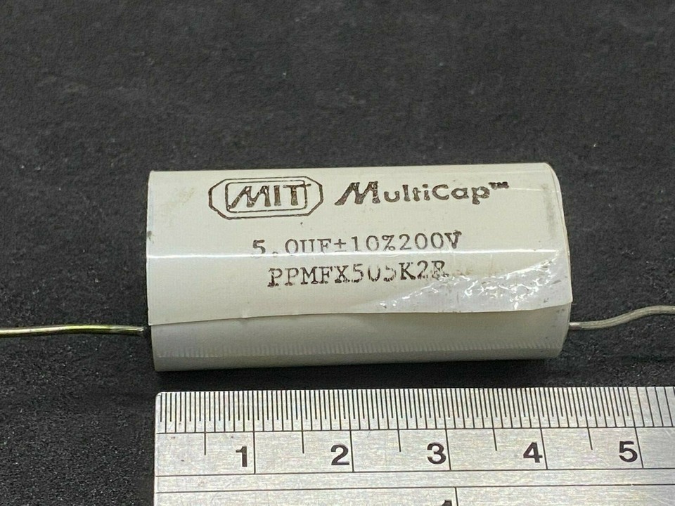 1pcs- Multicap MIT PPMFX 5uF 200V 10% PPMFX505K2R Audio Axial Film ...