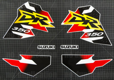 98' 1998 suzuki DR350 SE tank 6pc RED/Black graphic decal stickers ...