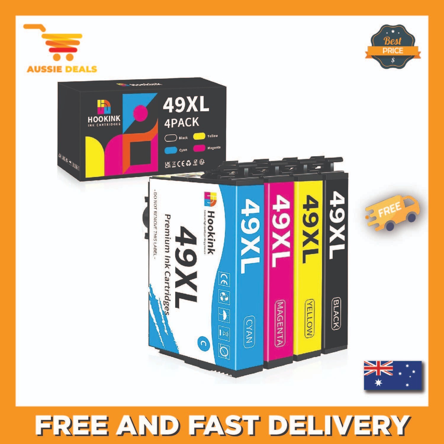 49XL Ink Cartridges Compatible for Epson XP-2205 XP-4205, Expression ...