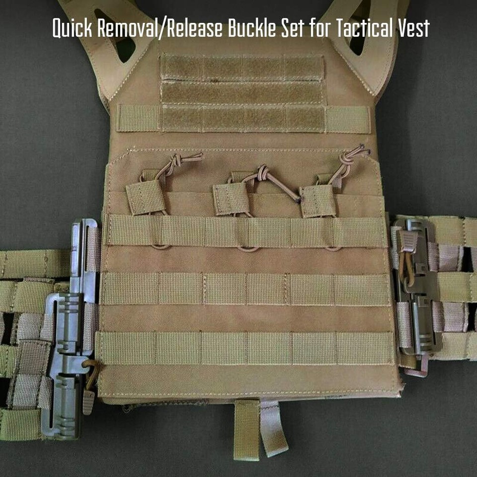 MOLLE Quick Release Buckle Set Tube Cummerbund Adapter for Tactical ...