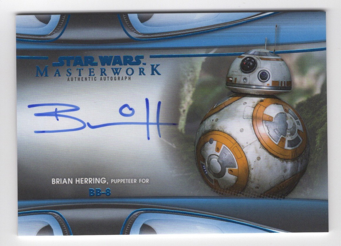 Brian Herring as BB-8 2021 Topps Star Wars Masterwork Autograph Card ...