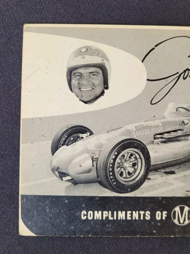 1965 Marhoefer Meats Racing Johnny Boyd RARE Prototype Card, 12 Indy ...