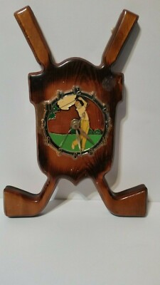 Quartz Wooden Golf Clock (display only, not working) | eBay