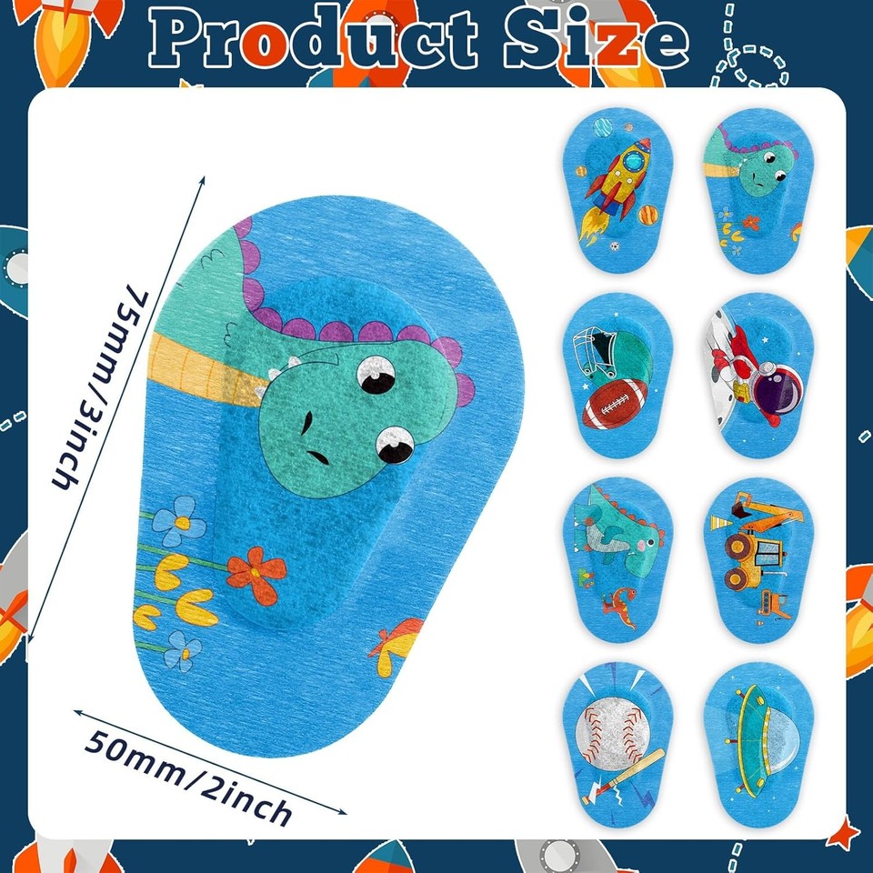 Panitay 40 Pcs Kids Eye Patches for Boys Toddlers Adhesive Bulk with ...
