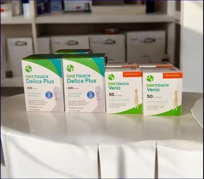 One Touch Verio Test Strips or 33gage Onetouch Delica Plus Lancets-Read ...