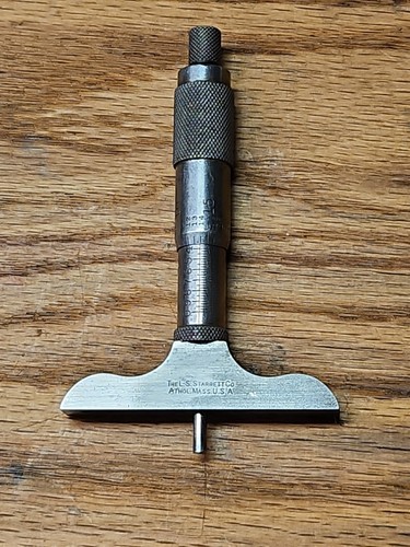 STARRETT NO.440-A DEPTH MICROMETER 2-1/2" HALF BASE LENGTH 0-1" RANGE ...