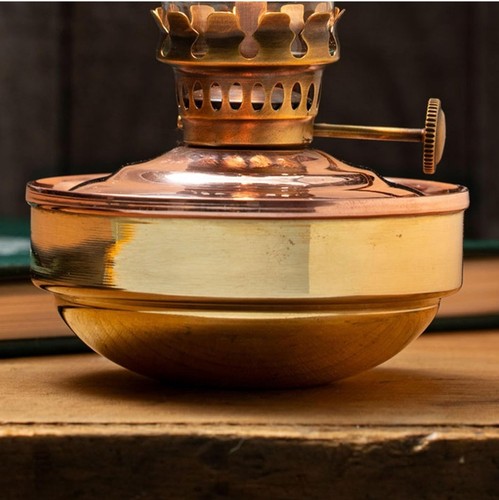 Oil Lamp - 4.75” Tall Nautical Lamp with Naval-Style Copper and Brass ...