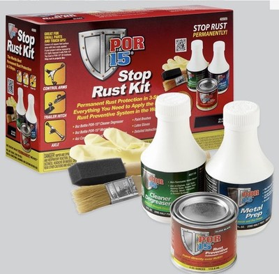 POR-15 Stop Rust Kit, Non-Porous Coating Seals/ Protects- Gloss Black ...