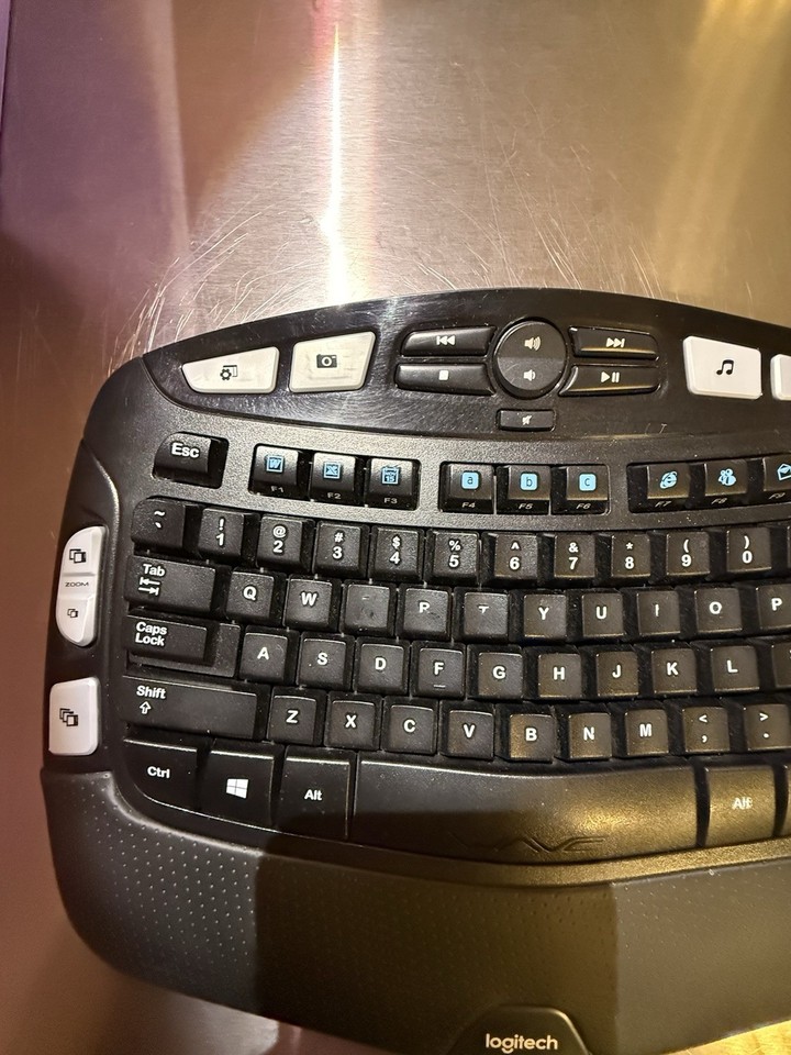 Logitech K350 Ergonomic Wave Unifying Wireless Keyboard with Mouse | eBay