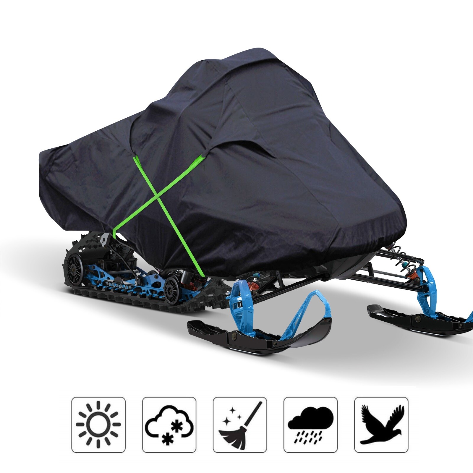 Snowmobile Cover Waterproof 300D Heavy Duty Storage Black For Arctic ...