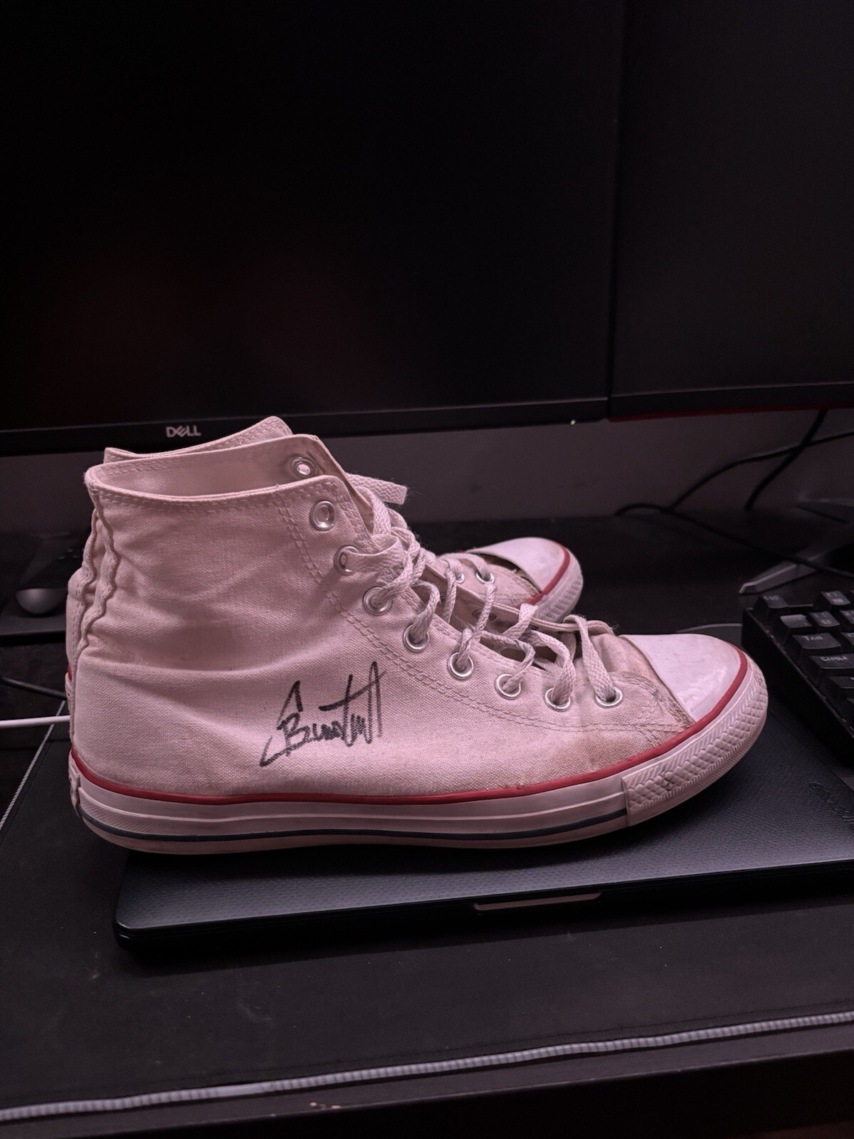 Worn and Signed Cbum Converse All Stars - Gem