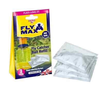 Zero In The Buzz Fly Max Catcher Bait Refill Outdoor Bug Trap STV 337 ...