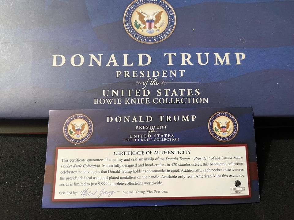 President Donald Trump Head of State Stainless Steel Bowie Knife Brand ...