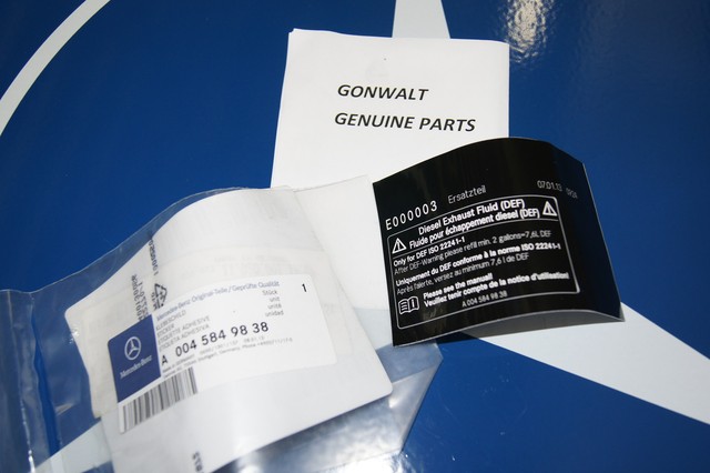 Mercedes-Benz 2208170015 Genuine OEM Factory Original Nameplate for ...