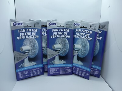 5 Pack Round Fan Filter Shroud For 12-16in Table Top Fans Removes Dust ...