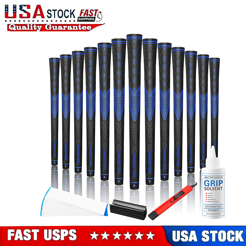 Rubber Golf Grips 13 Pack w/ Repair Kits All Weather Performance Golf ...