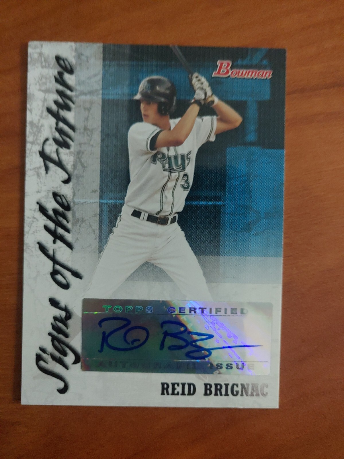 2007 Bowmam Signs Of The Future Reid Brignac Autograph Tampa Bay Rays ...