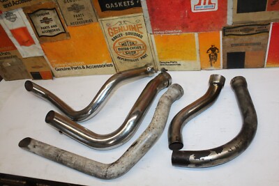 Harley Panhead Drag Straight Exhaust Header Pipes Chopper Bobber Lot | eBay