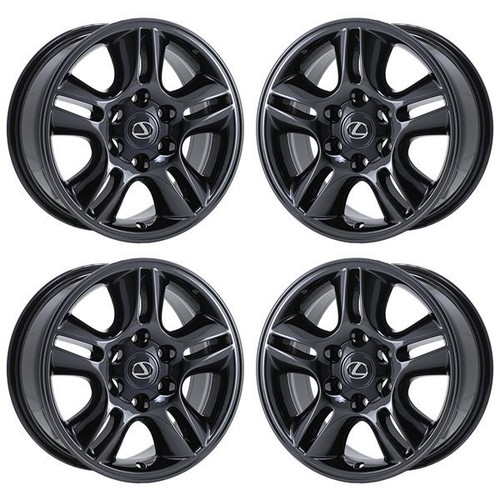 17" LEXUS GX470 PVD BLACK CHROME-C WHEELS RIMS FACTORY OEM 74167 2003 ...