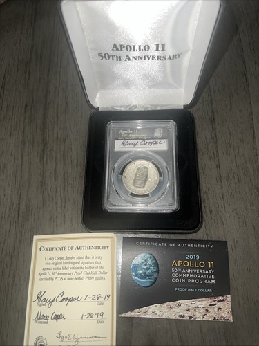 Apollo 11 50th anniversary Gary Cooper designer Coin With cOA And Box ...